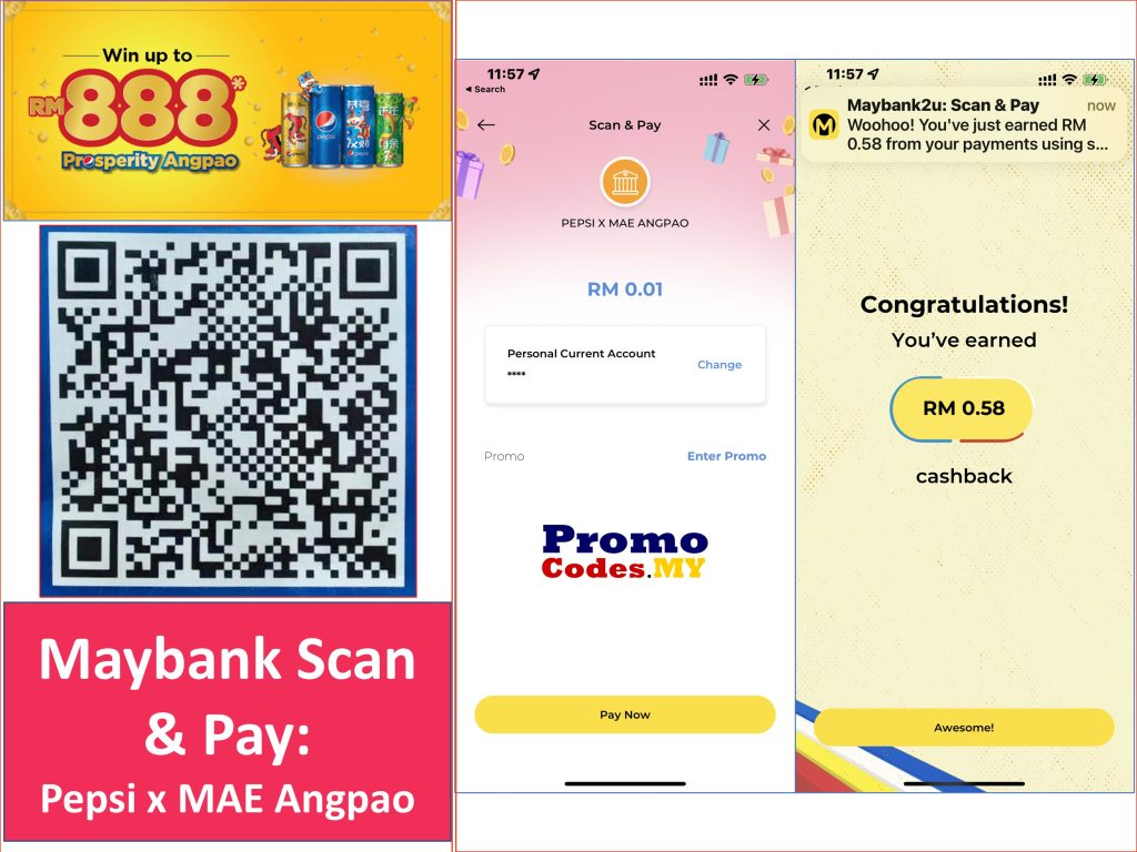 Pepsi x MAE Angpao: Maybank Scan & Pay - December 2025 Promo Codes MY